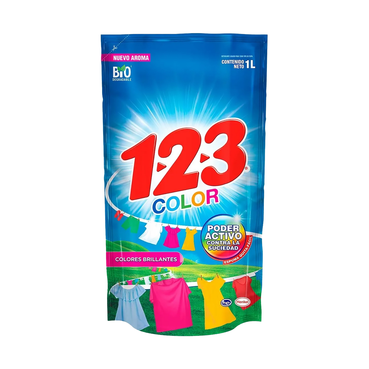 Detergente Líquido 123 1 L Color | Súper La Violeta – Súper La Violeta