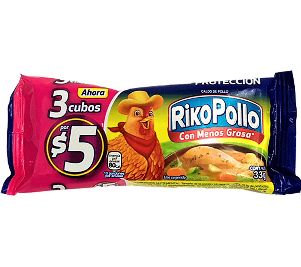 Consomé Riko Pollo Paq. 3 Cubos – Súper La Violeta