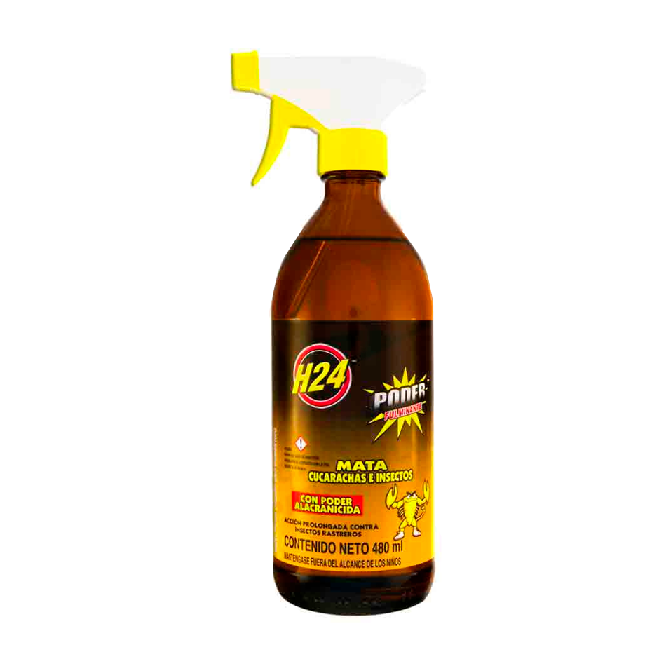 Insecticida H24 Líquido 480 ml Poder Fulminante – Súper La Violeta