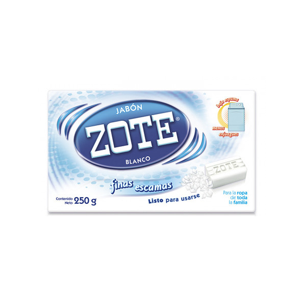 Jabón Zote Finas Escamas Blanco 250 gr. – Súper La Violeta